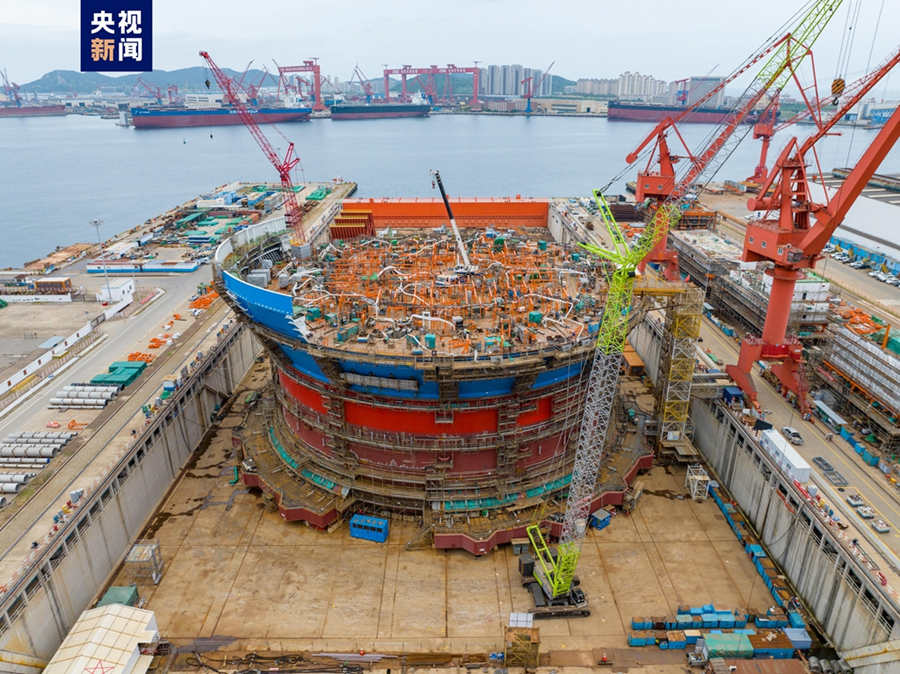 El primer buque FPSO cilíndrico de Asia completa la construcción del casco
